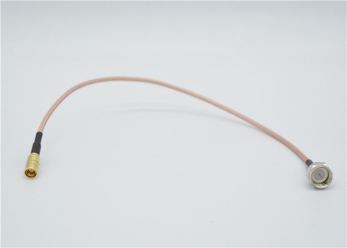 Gold Plated Male RF Cable , SMB Female Connectors RG178 100mm