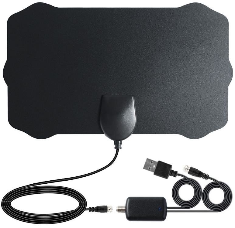Ultra Thin Mini TV Antenna Signal Booster , High Definition Digital HDTV Antenna