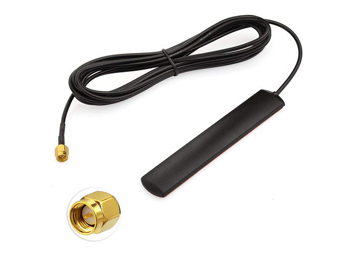 SMA Male Plug 3G GSM Antenna , GPRS GSM Patch Antenna 900/1800MHz 3dbi Cable
