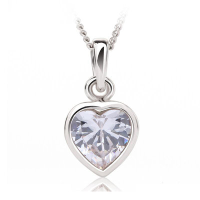 Ref No.: 105001 Bright Heart heart shaped pendant necklace garnet jewellery women fashion jewelry