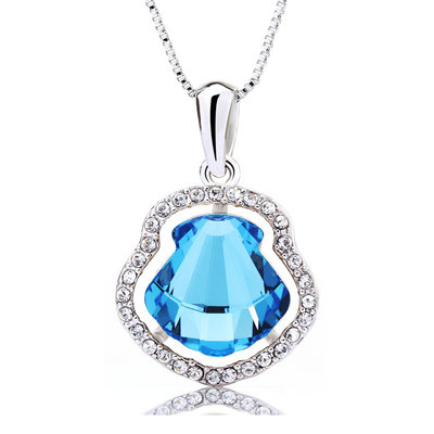Ref No.: 105003 Blue Love birthstone mothers necklace women jewellery prices wholesale jewelry