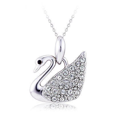 Ref No.: 105007 swan birthstone necklace for mothers name jewellery australia prom jewelry