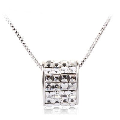 Ref No.: 105027 TurnLuck Ring circle necklace modern jewellery designer crystal jewelry