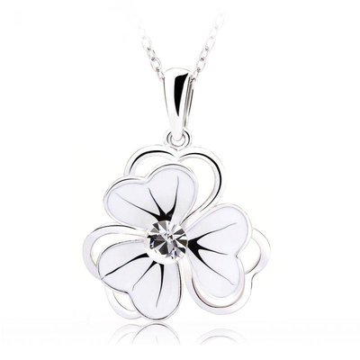 Ref No.: 105050 Violet necklace with flower jewellery for women open hearts collection jewelry