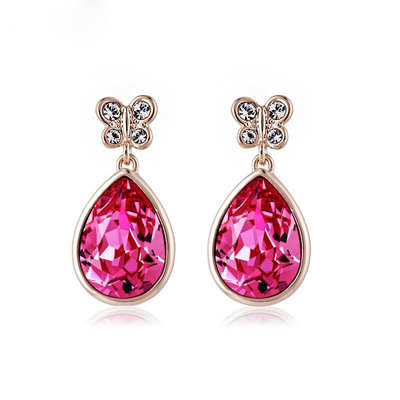 405026 Rose Butterfly Tears love earrings for women jewellery online shopping to prouds jewellers brisbane name jewelry