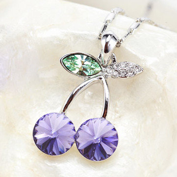Ref No.: 105026 Happy Little Cherry birthstone pendants for necklaces heart shaped jewellery designer jewelry brands