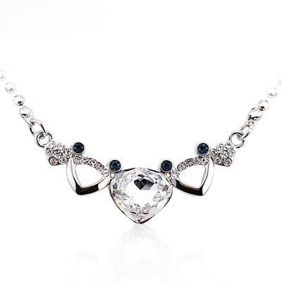 Ref No.:140801 dual heart dating shared heart necklace fashion jewellery online online costume jewelry stores
