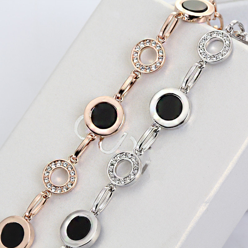 Ref No.: 205027  Black white Matching birthstone bracelets for mothers costume jewellery wholesalers costume jewelry