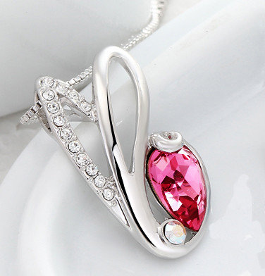 Ref No.: 105022 Bud Rabbit birthstone heart necklace gemstone jewellery australia black crystal jewelry