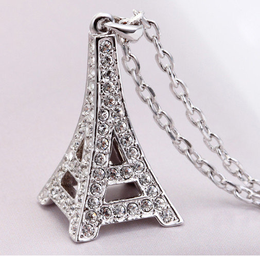 Ref No.: 105009 Eiffel Tower birthstone necklaces shopping jewellery handmade jewelry magazine
