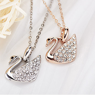 Ref No.: 105007 swan birthstone necklace for mothers name jewellery australia prom jewelry