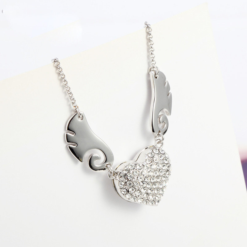 Ref No.: 107001 Angel Heart heart pendant necklaces jewellery site jewelry on sale online