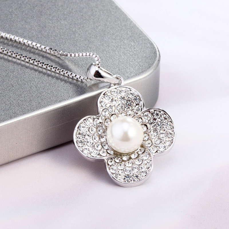 Ref No.: 107013 Pearl Peony necklaces with birthstones for mom jewellery online shopping cash on delivery jewelry catalo