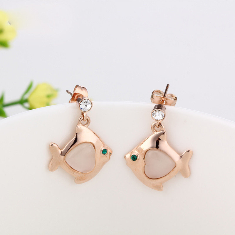 Ref No.: 406011 Bubble Fish opal earrings sorosky crystals artificial jewelry online shopping