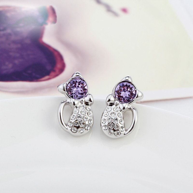 Ref No.: 406023 Cute kittens Earring best jewellery brands best jewelry stores online