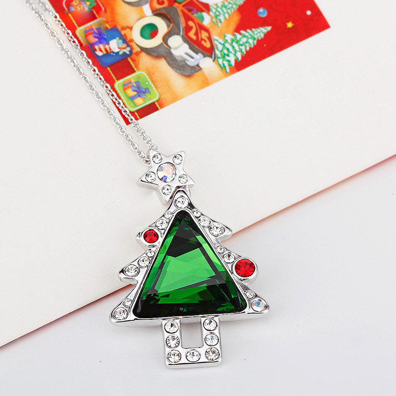 Ref No.: 109024 Christmas tree Necklace  jewellery wholesale uk wholesale costume fashion jewelry