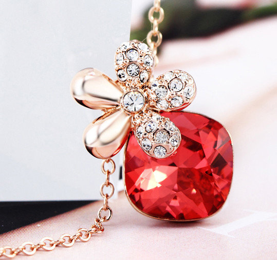 140201 Padparadscha Beauty flower girl necklace pendants for women -personalized jewelry australia perth jewelry online