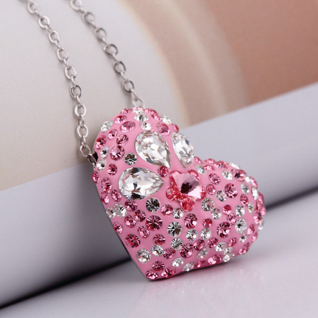 140245 Romantic Heart heart necklaces for couples online shopping of diamond jewellery wholesale gemstone silver jewelry