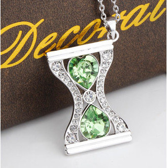 140256 Peridot Secret Garden wishing 2 heart necklaces for top fashion jewelry brands trendy wholesale accessories