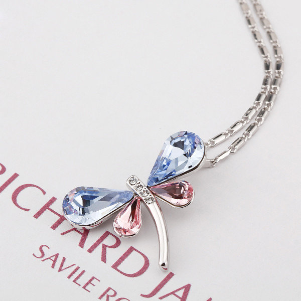140264 Light Sapphire Fiber Dragonfly Dance necklace german fine jewelry europe online shopping in jewellery decoration