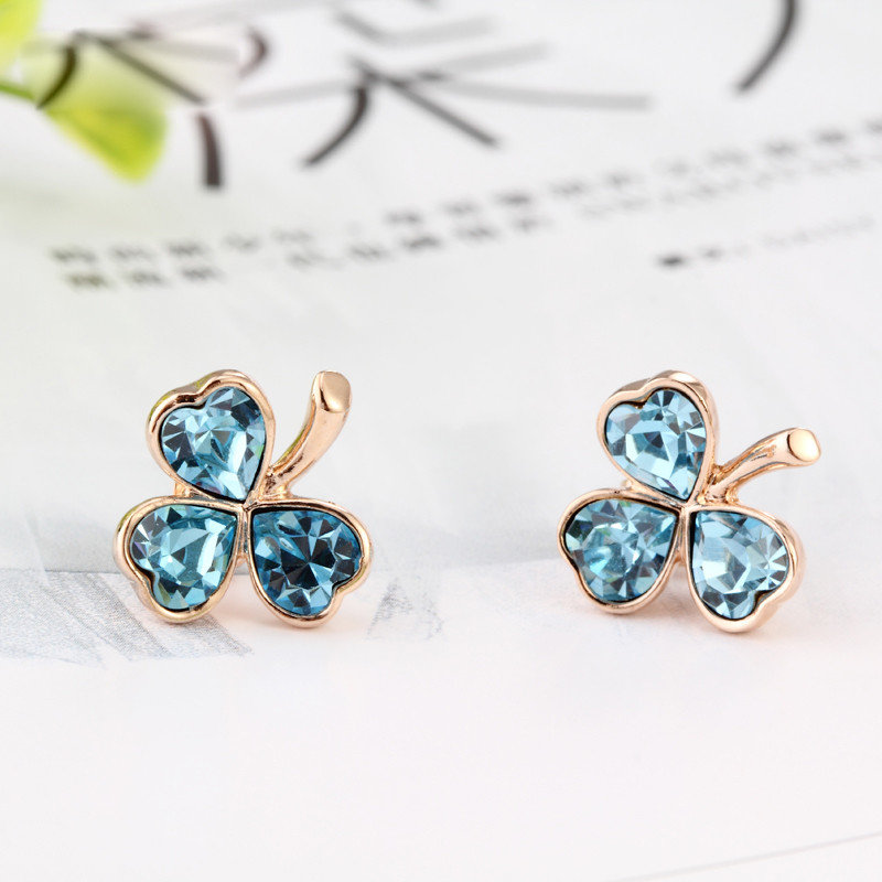 Ref No.:440211 Crystal Clover Earring costume jewellery wholesale fashion accessories jewellery boutique online