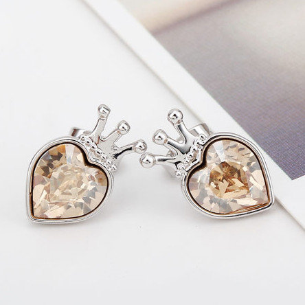 Ref No.: 440237 Crown Heart Earring sites for online shopping of jewellery germany jewelry