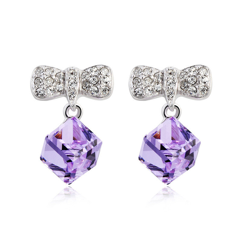 Ref No.: S200007 Crystal buckle S925 Earring st 925 silver sale silver jewelry