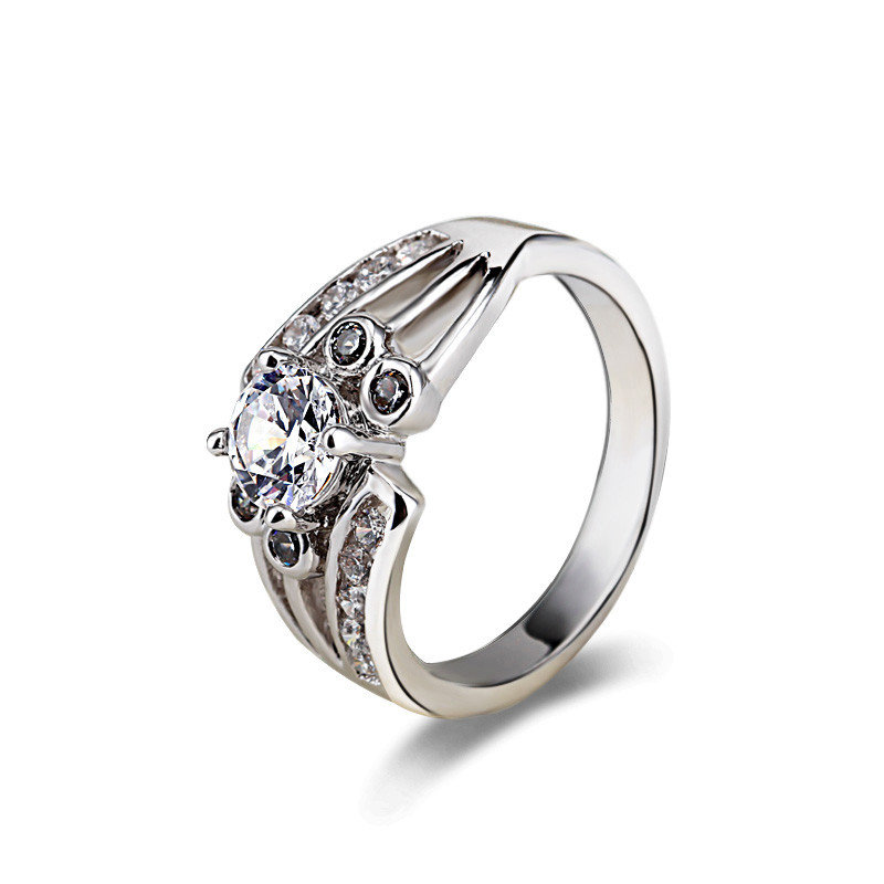Ref No.:540605 zirconium diamond ring wholesale accessory girls birthstone rings fashion costume jewellery