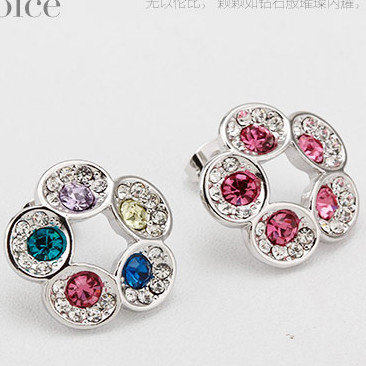 440810 Admiring flowers Earrings flower jewelery discount fashion jewelry wholesale  clothing distributor online shop
