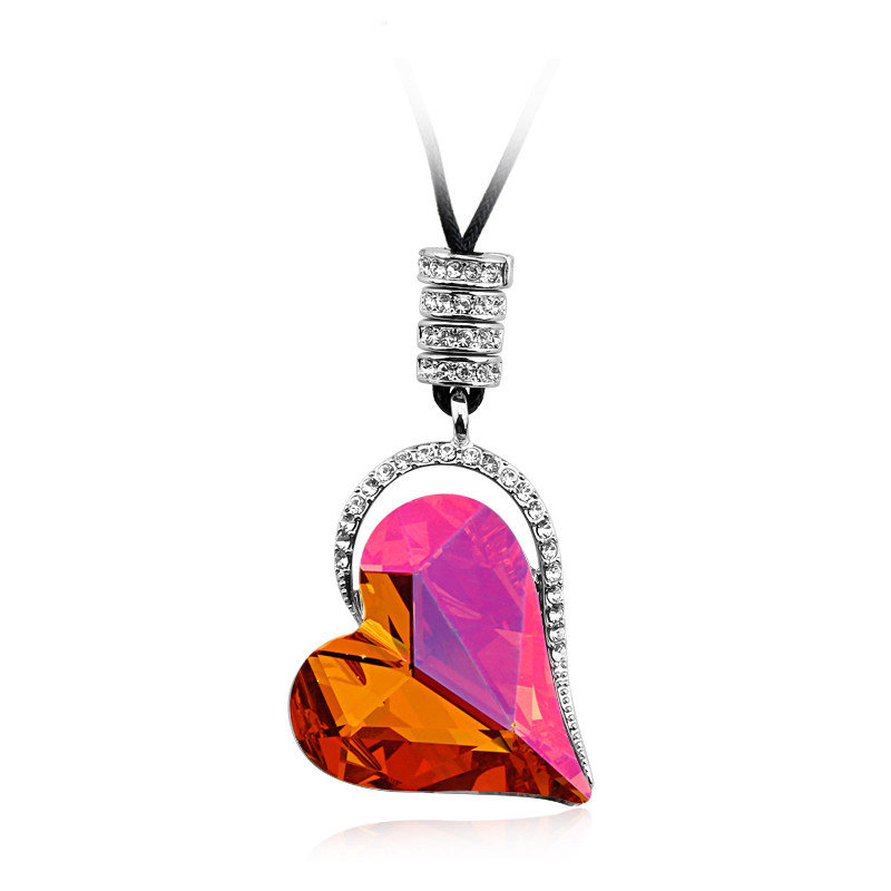 Ref No.: 841006 dynamic heart long necklaces gold jewellery shops nylon jewelry