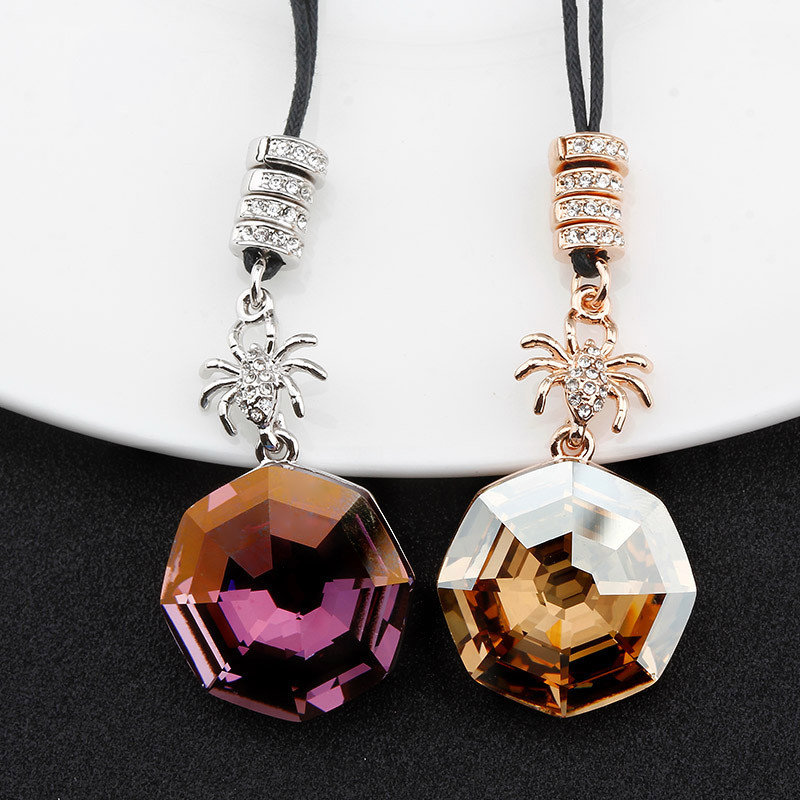 841010 Mysterious spider Shade  Amethyst necklace pendants for women jewelry boutiques online jewellery brands austral