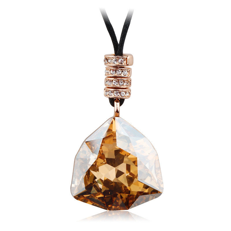 Ref No.:841011 Gorgeous diamond long necklaces semi precious jewellery open heart jewelry