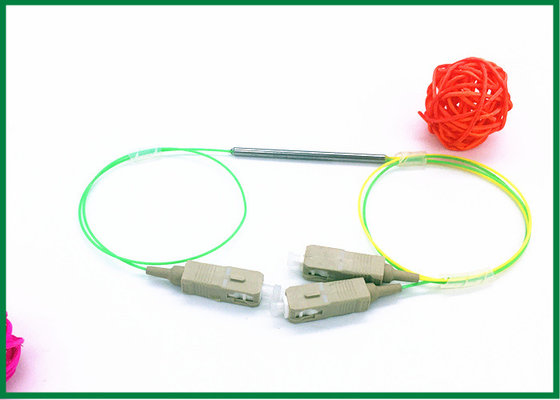 Single Window Bare Fiber 1x2 Multimode Fiber Optic Coupling 850nm Wavelength