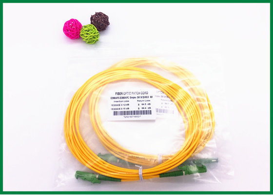 E2000 / APC Connecoter Single Mode Fiber Patch Cord / Simplex Patch Cord