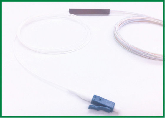 Fiber Optic PLC Splitter 1x4  mini Steel Tube with LC / UPC connector FTTH