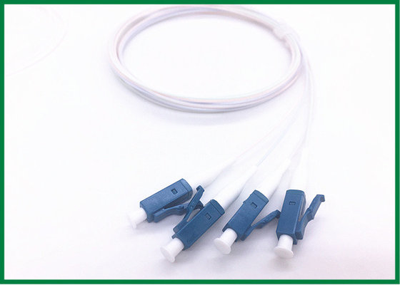 Fiber Optic PLC Splitter 1x4  mini Steel Tube with LC / UPC connector FTTH