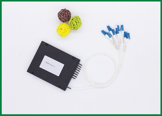Fiber optical multiplexer 8 Channels 8 Wavelengths , Plastic Box Module