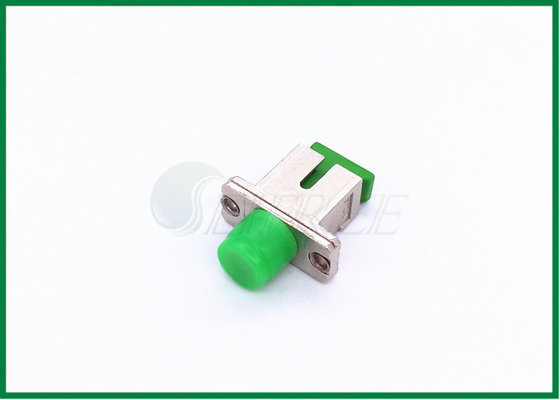Single Mode Fiber Optic Cable Adapter Simplex  Converter Type  FC/APC To SC/APC Green