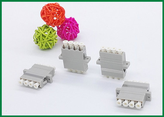 Single Mode Multimode LC Fiber Optical Adapter Quad Blue Green Grey
