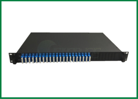 40CH LC / UPC 100GHz Duplex Athermal AWG Dwdm Switch Module 0.9mm Pigtail Cable
