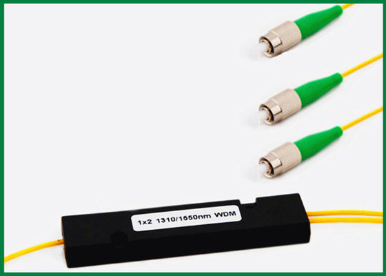 Multi - wavelength Fused WDM optical fiber coupler Plastic Box with LC SC FC Connectors