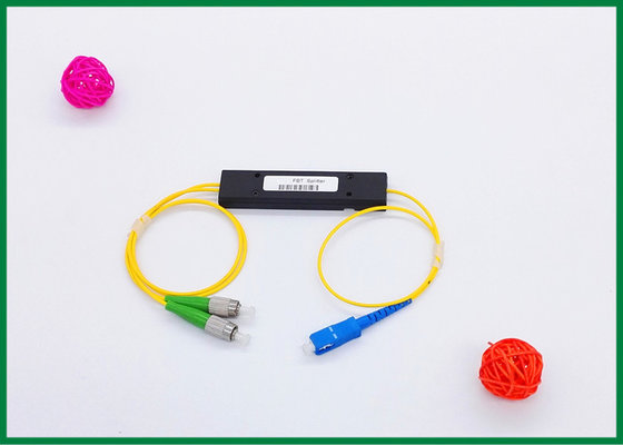 Multi - wavelength Fused WDM optical fiber coupler Plastic Box with LC SC FC Connectors