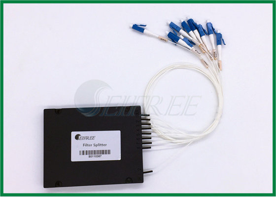 Plastic Box Fiber Optics Splitter With LC/UPC Connector 1550nm