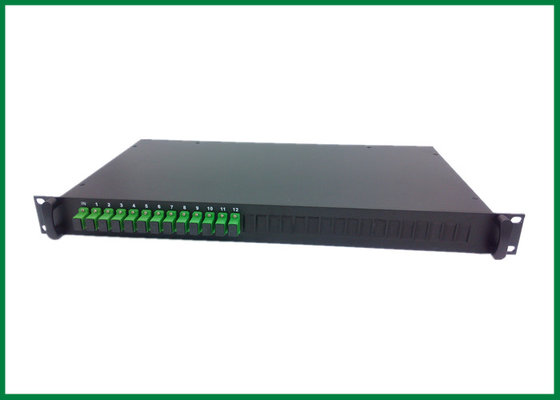 1x12 Fibre Splitter single mode couplers with SC / APC connectors , 19- rack 1U