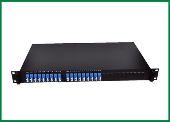 ODF FTTH Fiber Optic PLC Splitter , 19" Rack 1U Planar Lightwave Circuit Splitter