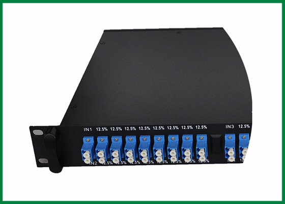 ODF FTTH Fiber Optic PLC Splitter , 19" Rack 1U Planar Lightwave Circuit Splitter
