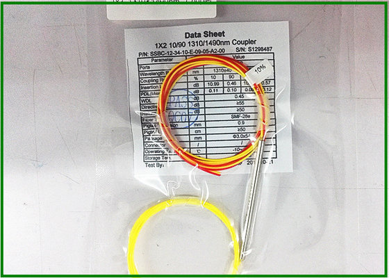 Optical Fused Coupler FBT 1x3 / Bare Fiber Optical Splitter coupling ratio 10 / 90
