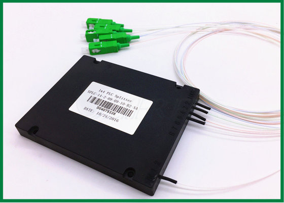 1 x 4 Fiber Optic PLC Splitter , single mode fiber splitter with SC / APC connector