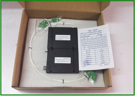 Single mode Fiber Optic FBT Splitter Coupler 1x3 for connector SA