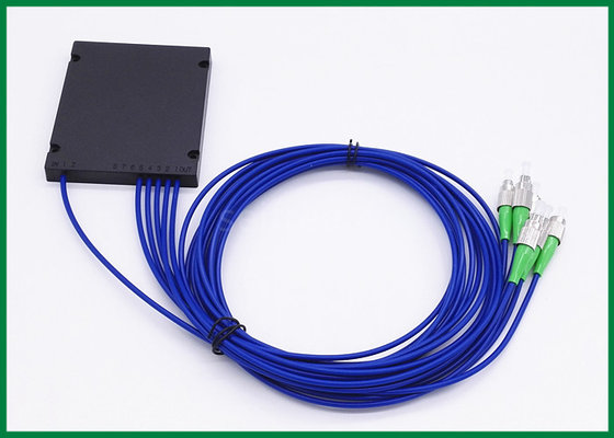 1xN Single Mode Fiber Coupler ABS Box Type Armoured Optical Cable FC / APC Connectors